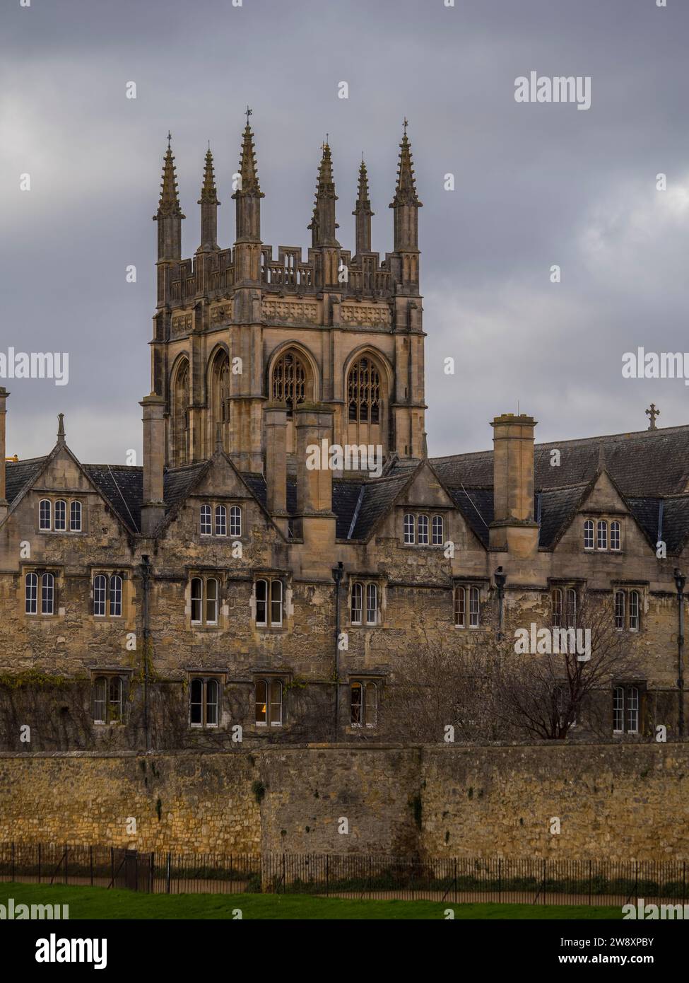 Merton College Chapel, Tower, and Merton College, University of Oxford ...