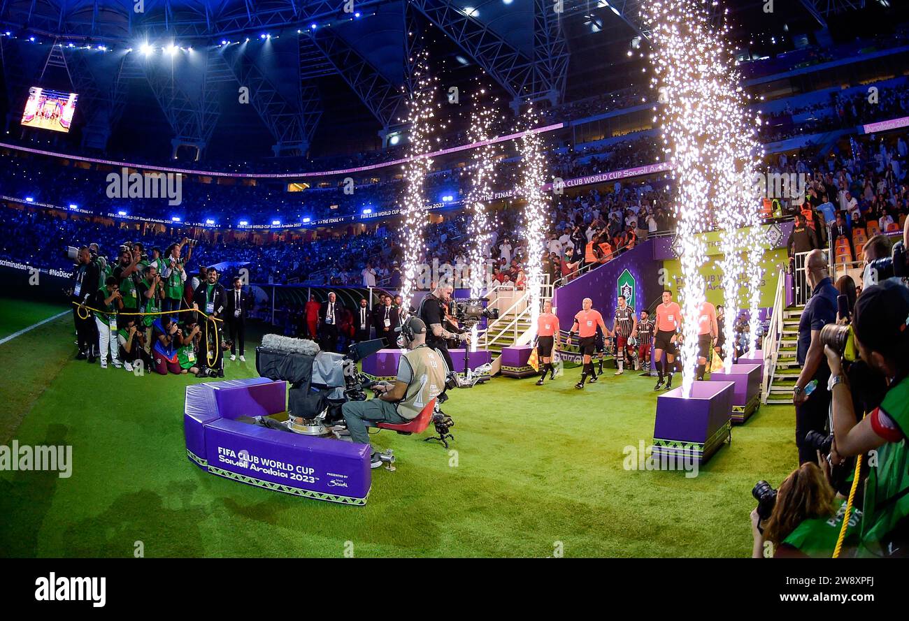 The officials lead out the teams during the FIFA Club World Cup 2023 ...