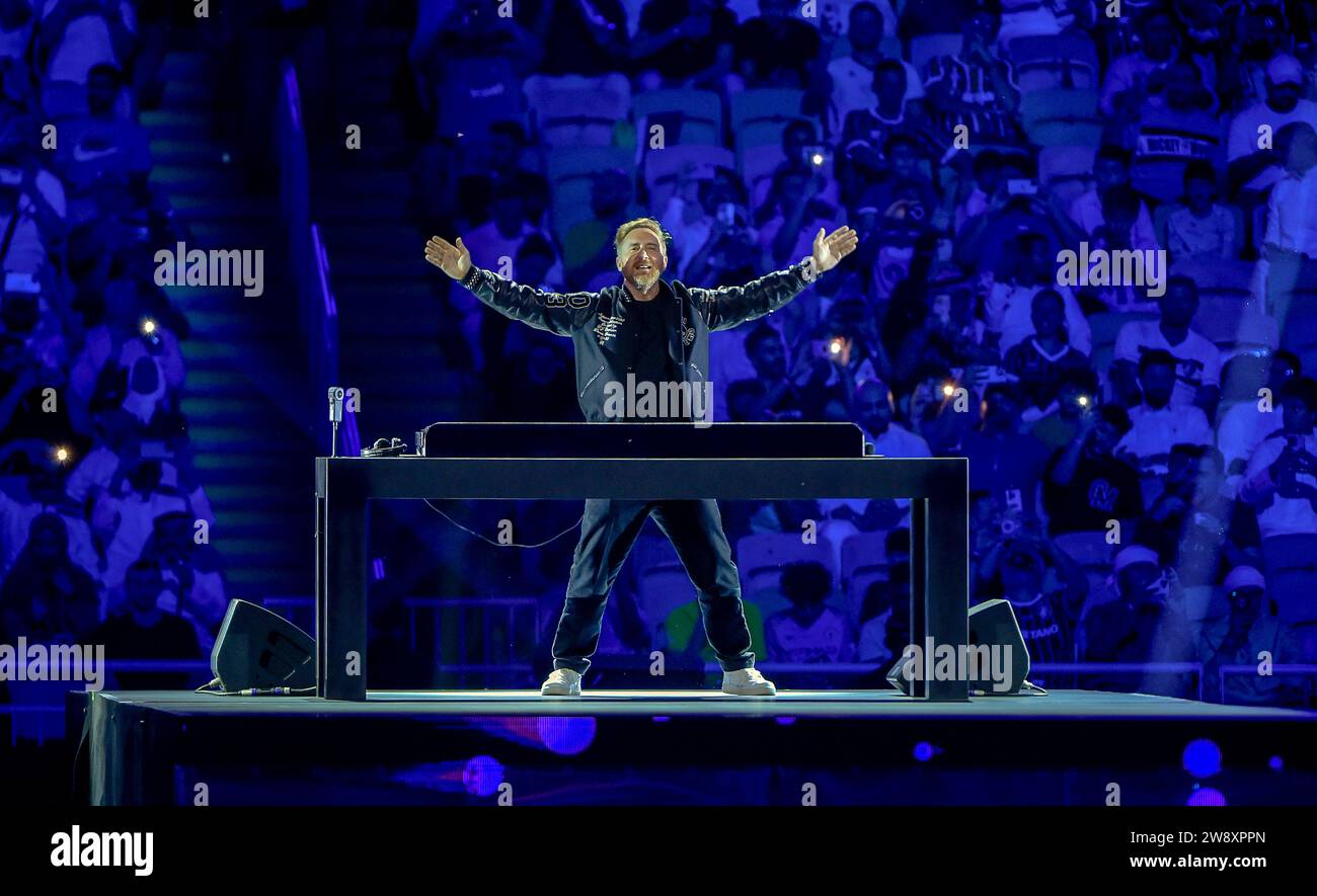 David Guetta performs during the FIFA Club World Cup 2023 final at the ...