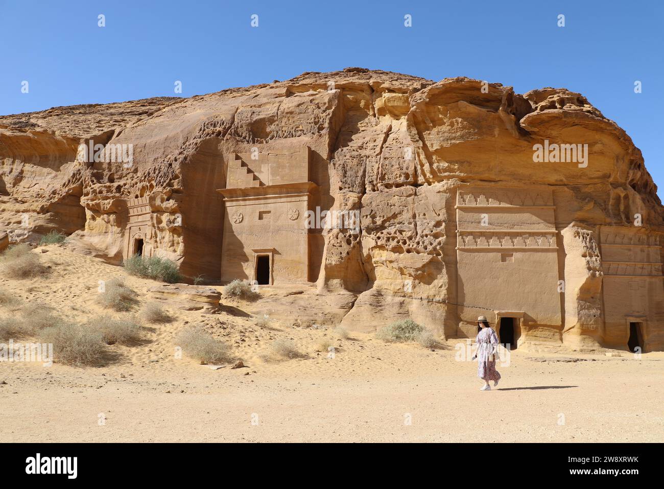 Nabatean rock cut tombs at AlUla in Saudi Arabia Stock Photo - Alamy