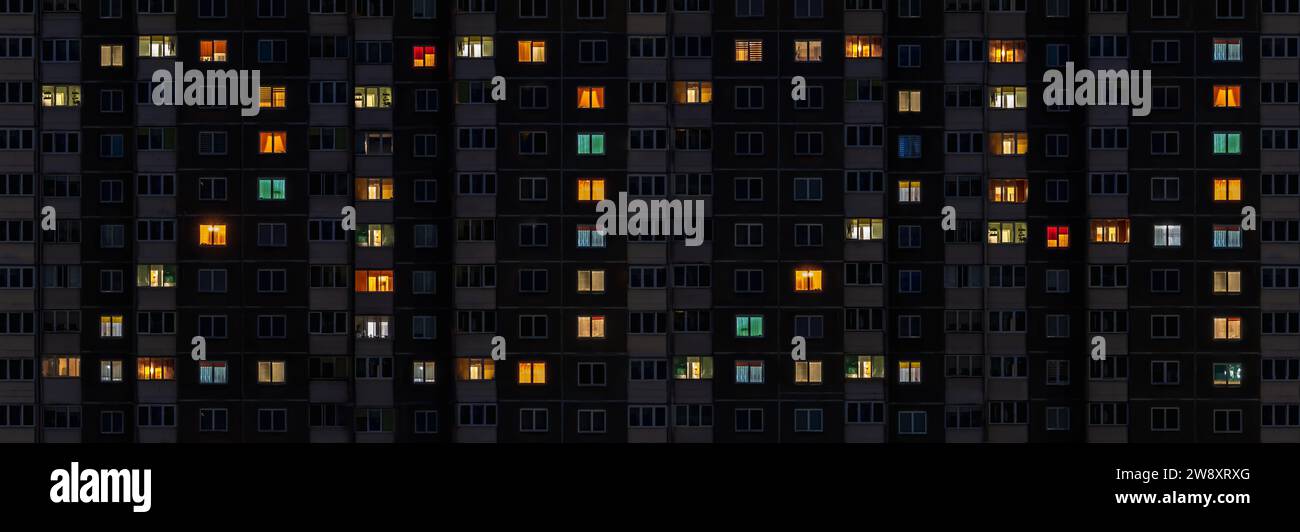 Flat night panorama multicolor light hi-res stock photography and ...
