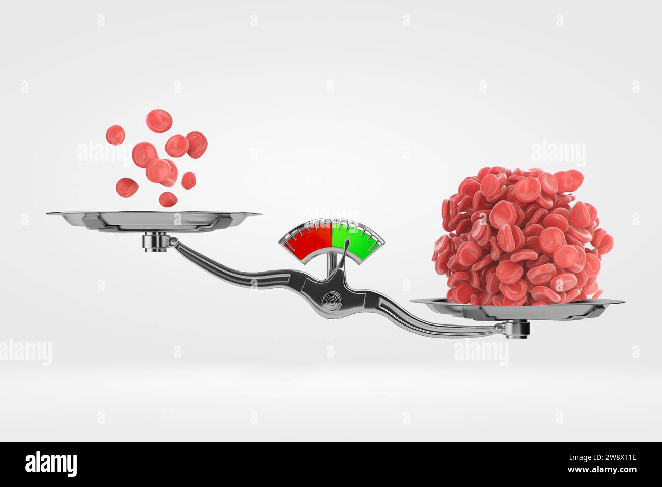 Golden balance scales isolated on white background. 3d illustration ...