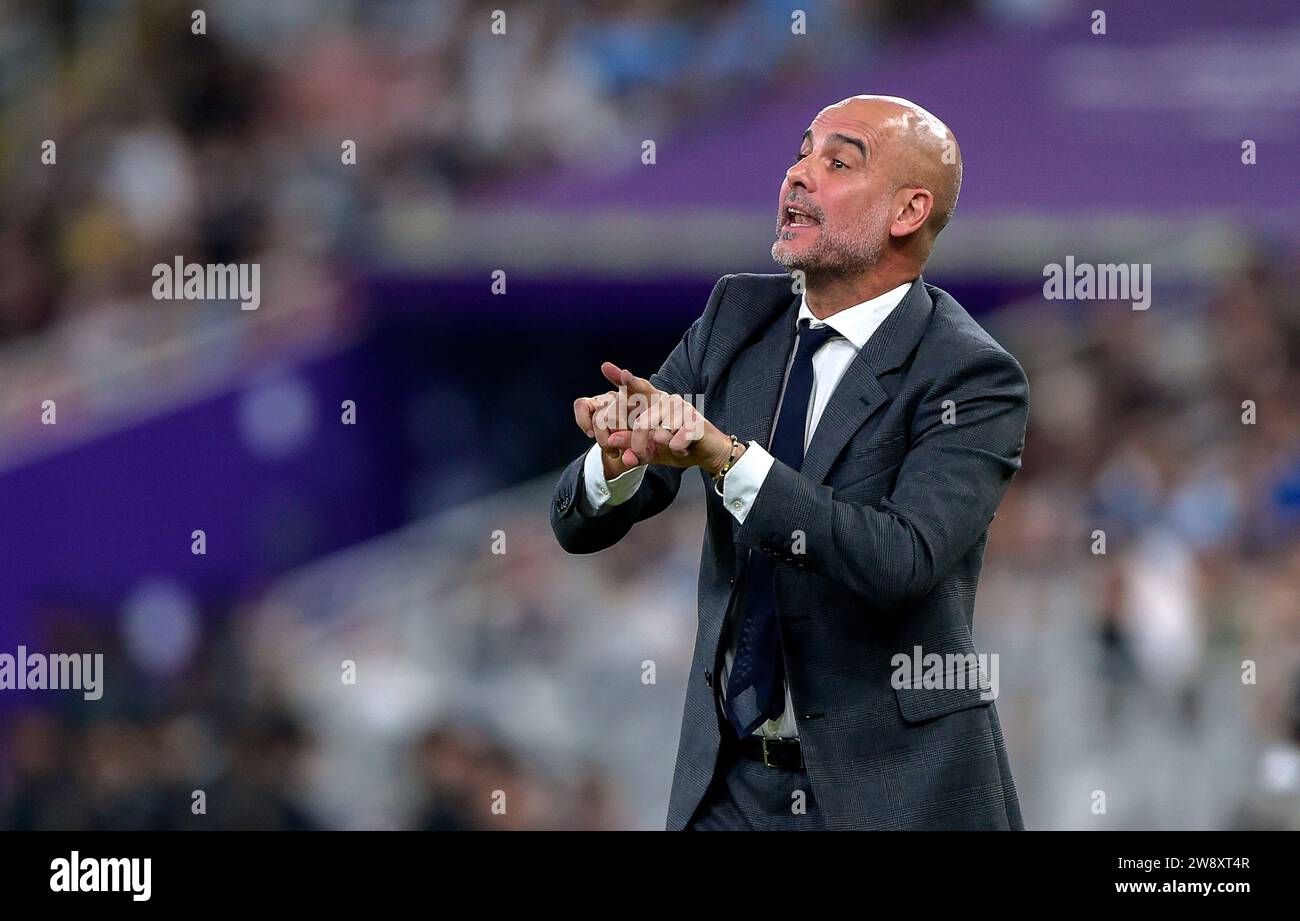 Manchester City manager Pep Guardiola during the FIFA Club World Cup ...