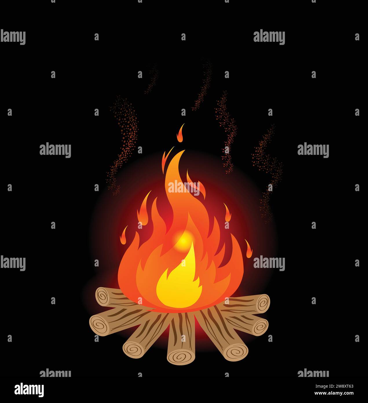 Bonfire vector vectors hi-res stock photography and images - Alamy