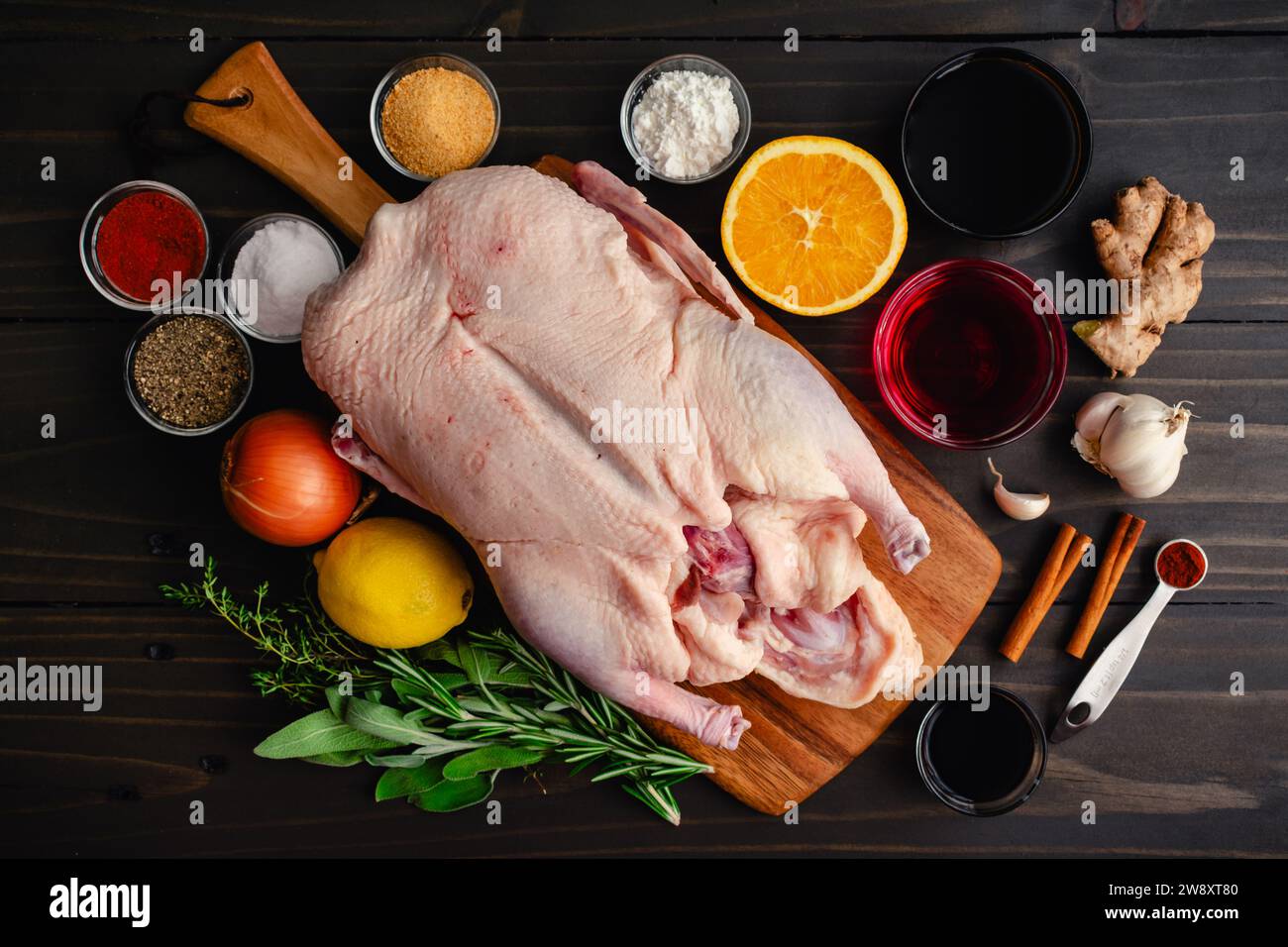 Christmas Roast Duck With Cranberry-Orange Glaze Ingredients: Whole ...