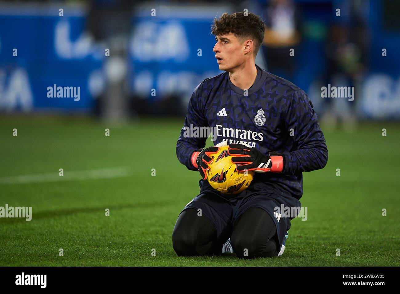 Kepa Arrizabalaga of Real Madrid CF looks on during the LaLiga EA ...