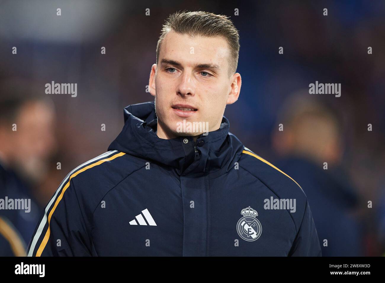 Andriy Lunin of Real Madrid CF looks on during the LaLiga EA Sports ...