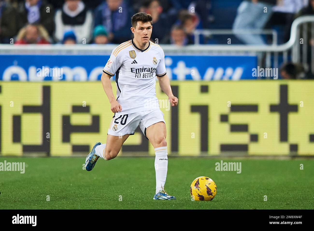 Fran Garcia of Real Madrid CF in action during the LaLiga EA Sports ...