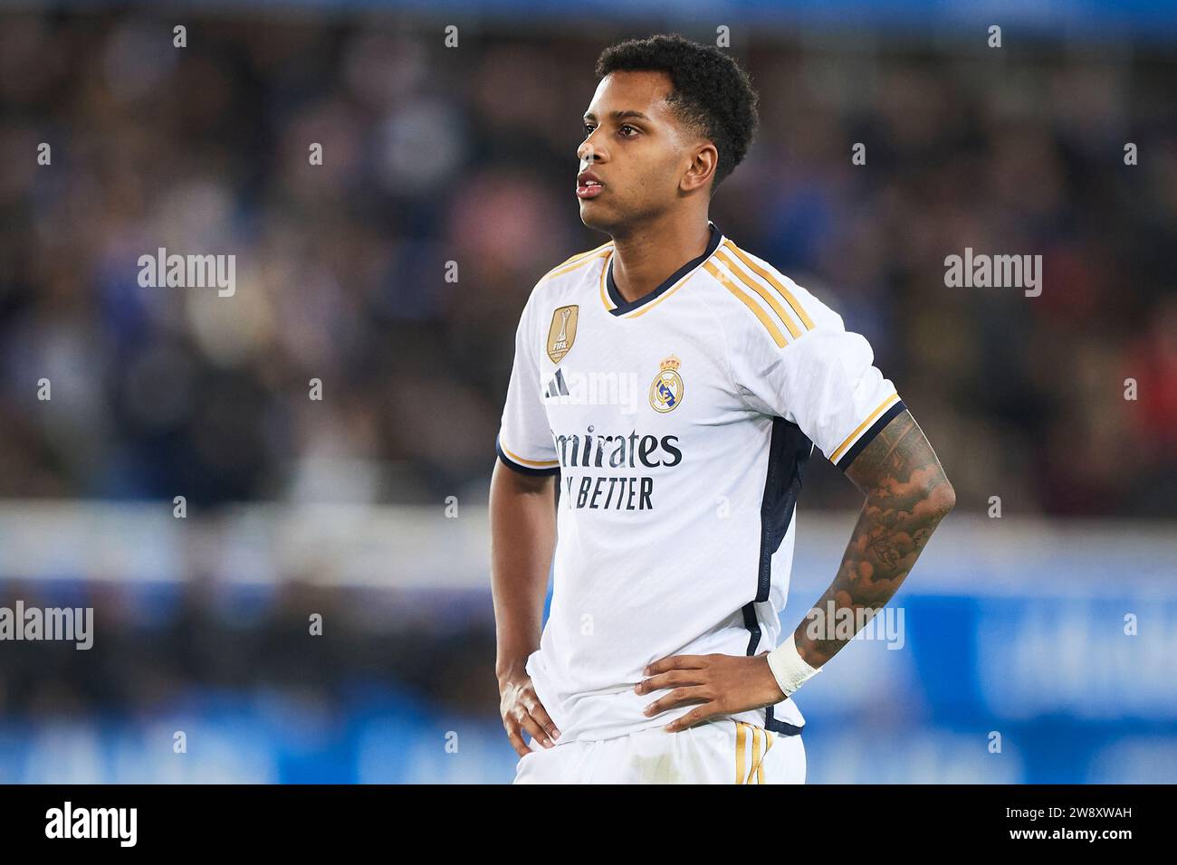 Rodrygo Goes of Real Madrid CF looks on during the LaLiga EA Sports ...
