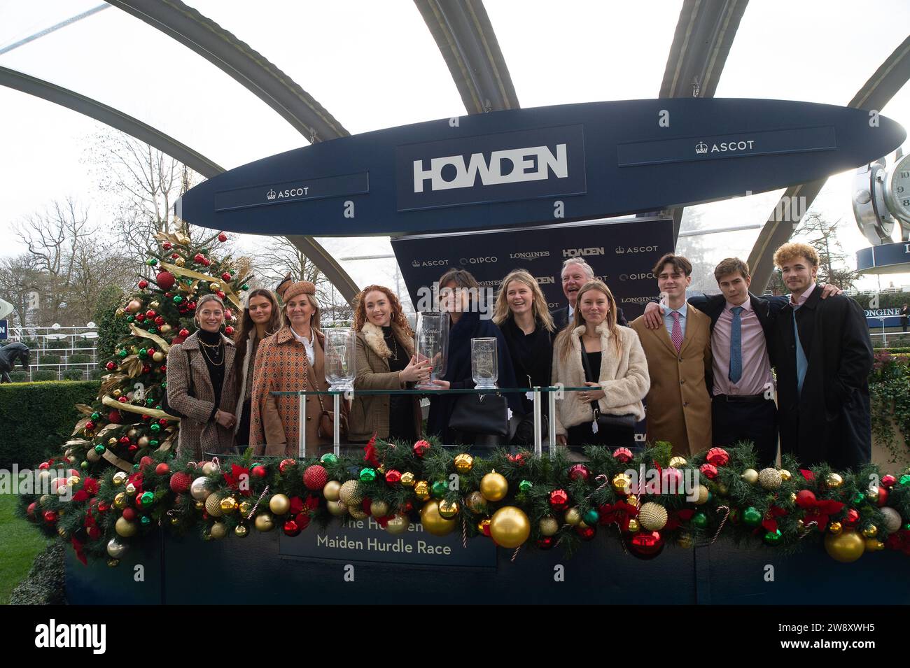 Ascot, Berkshire, UK. 22nd December, 2023. The winners presentation for ...