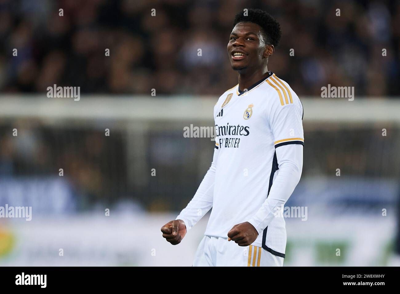 Aurelien Tchouameni of Real Madrid CF reacts during the LaLiga EA ...