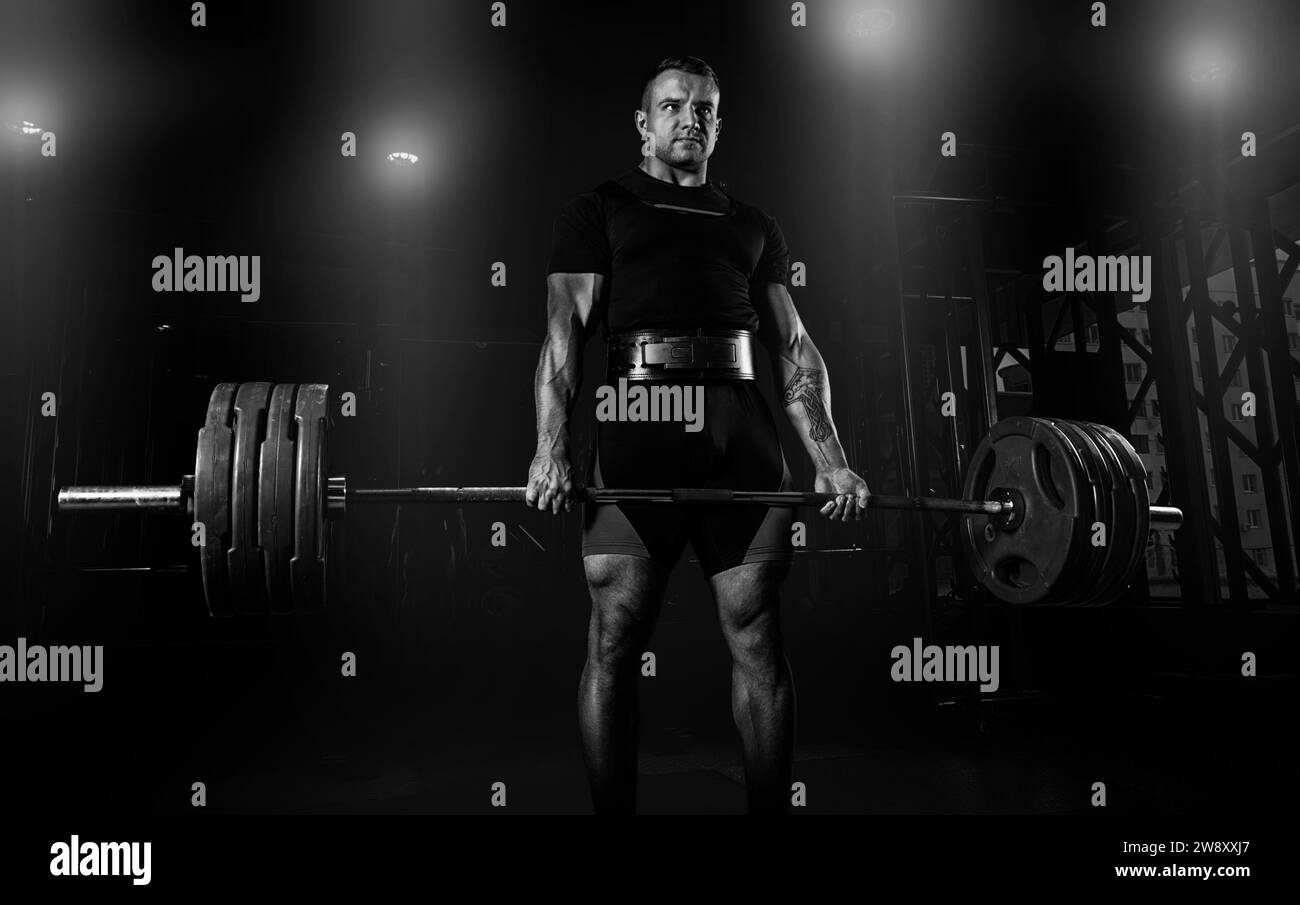 Barbell front Black and White Stock Photos & Images - Alamy