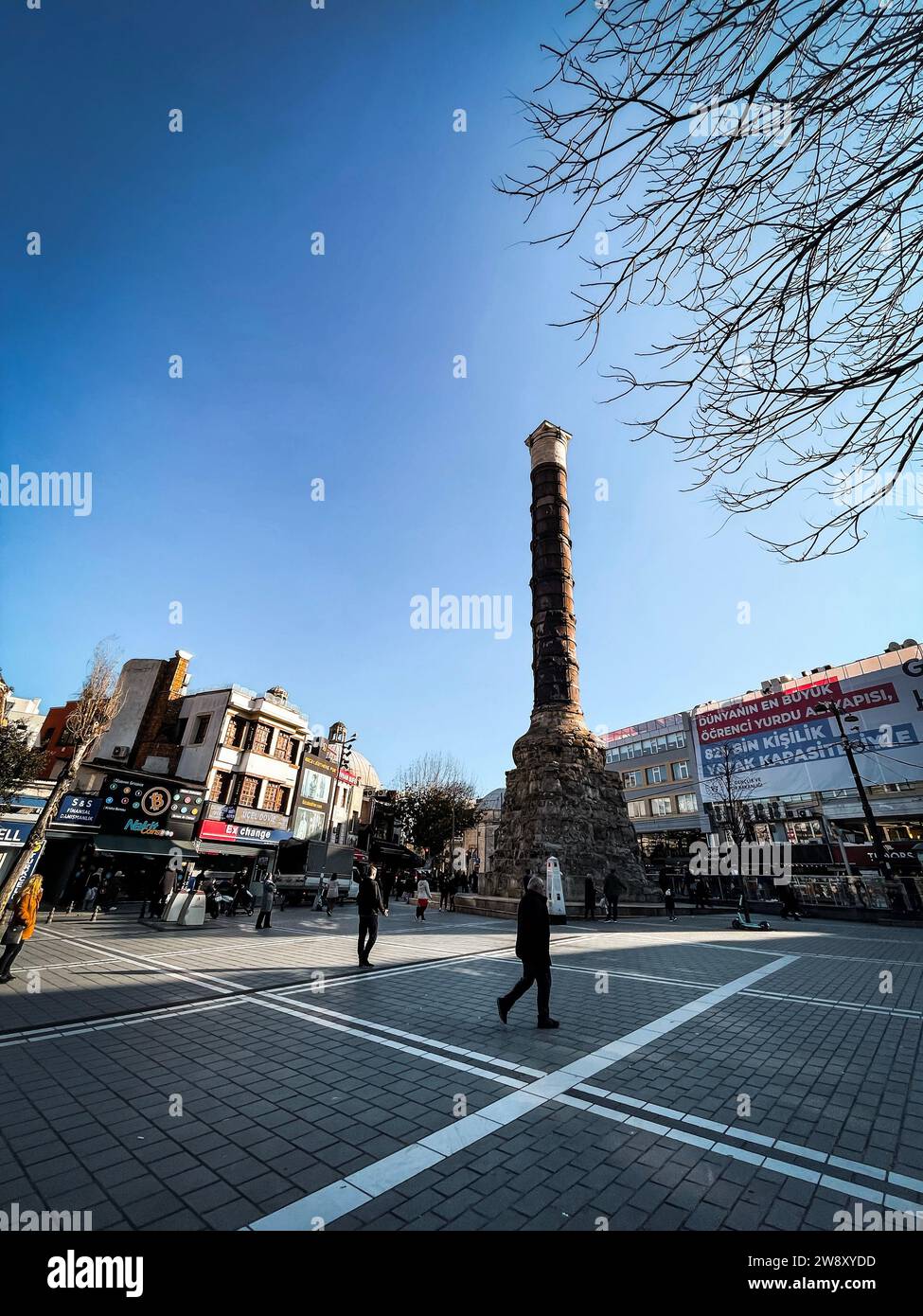 Istanbul, Turkiye - DEC 21, 2022: The Column of Constantine was built ...