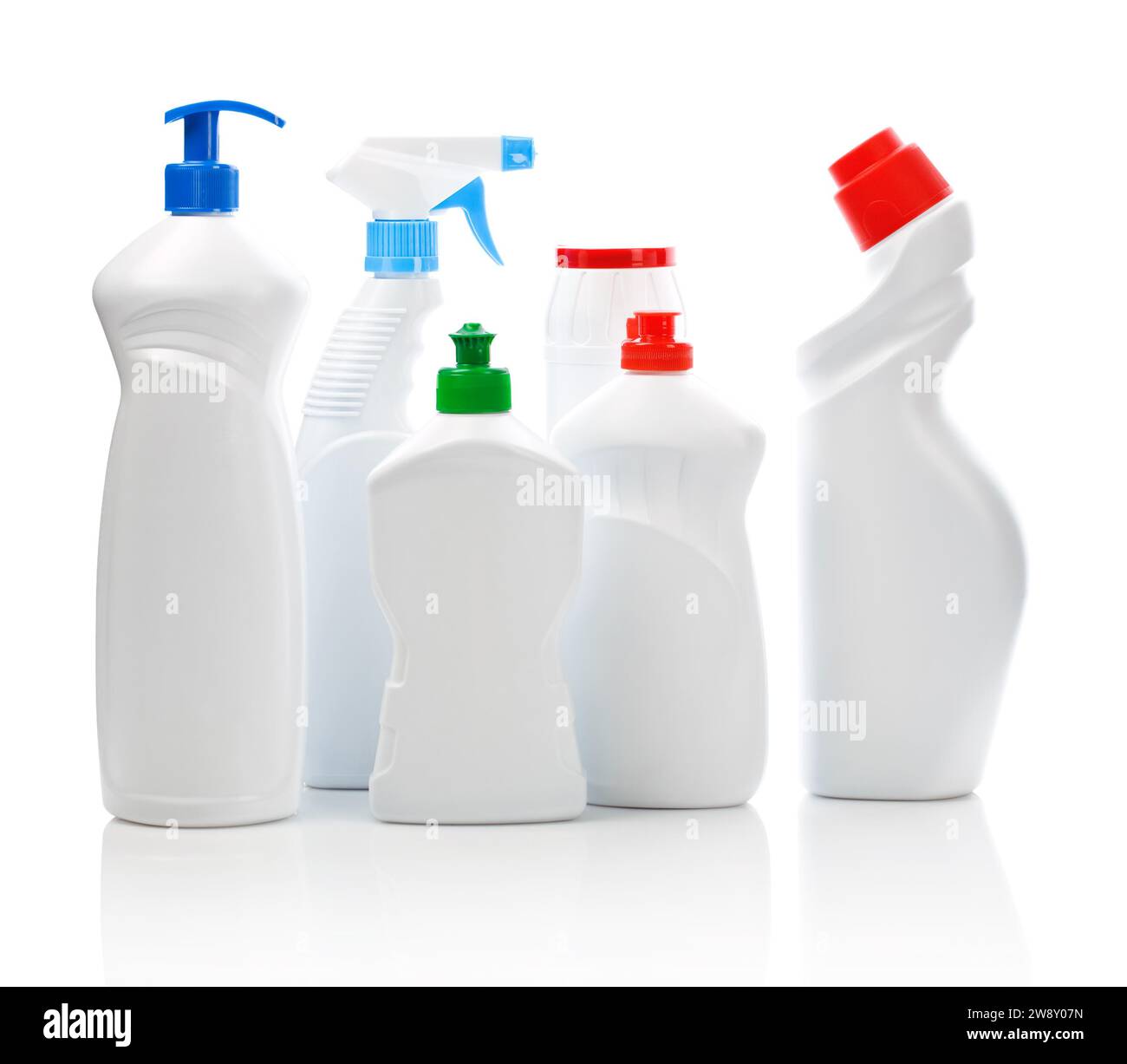 Multi kitchen cleaning bottles Stock Photo - Alamy
