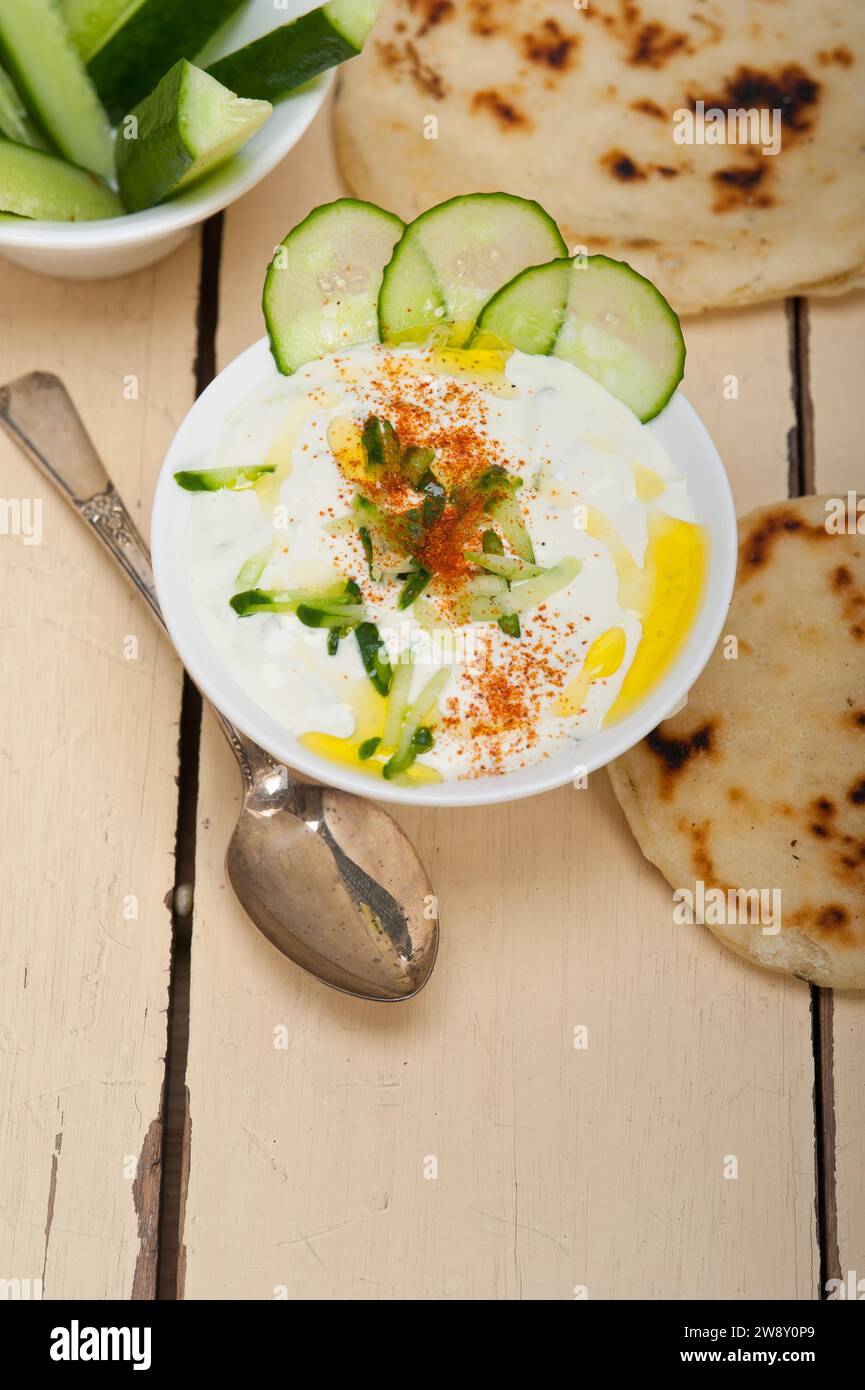 Arab middle east salatit laban wa kh'yar Khyar Bi Laban goat yogurt and ...