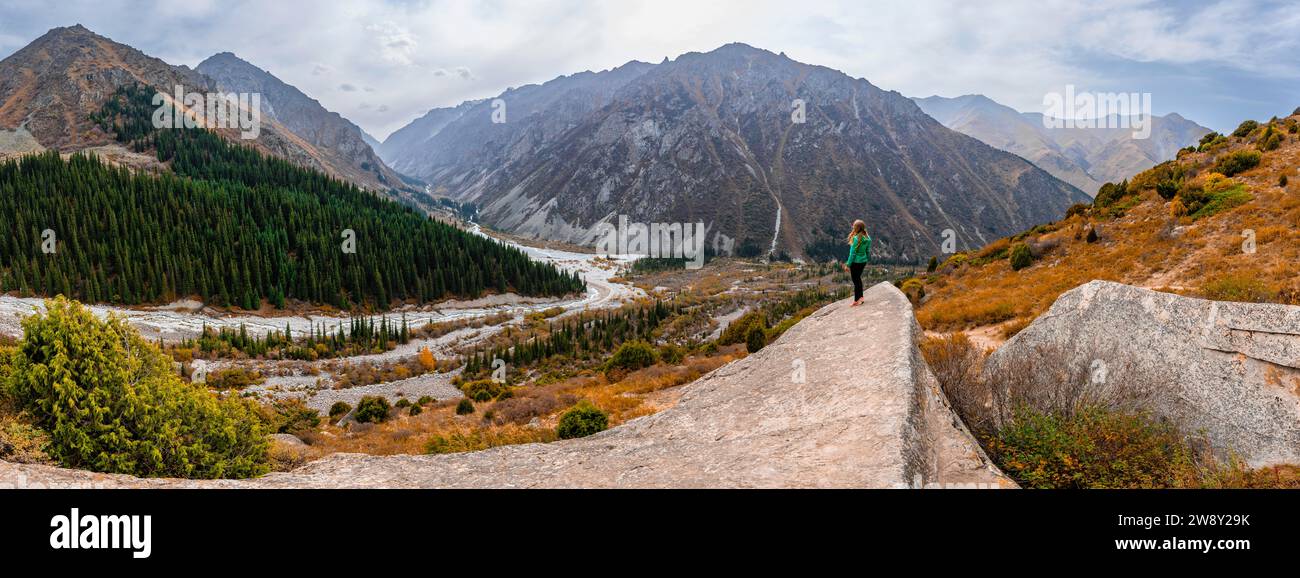 Kyrgyzstan ala archa hiker hi-res stock photography and images - Alamy