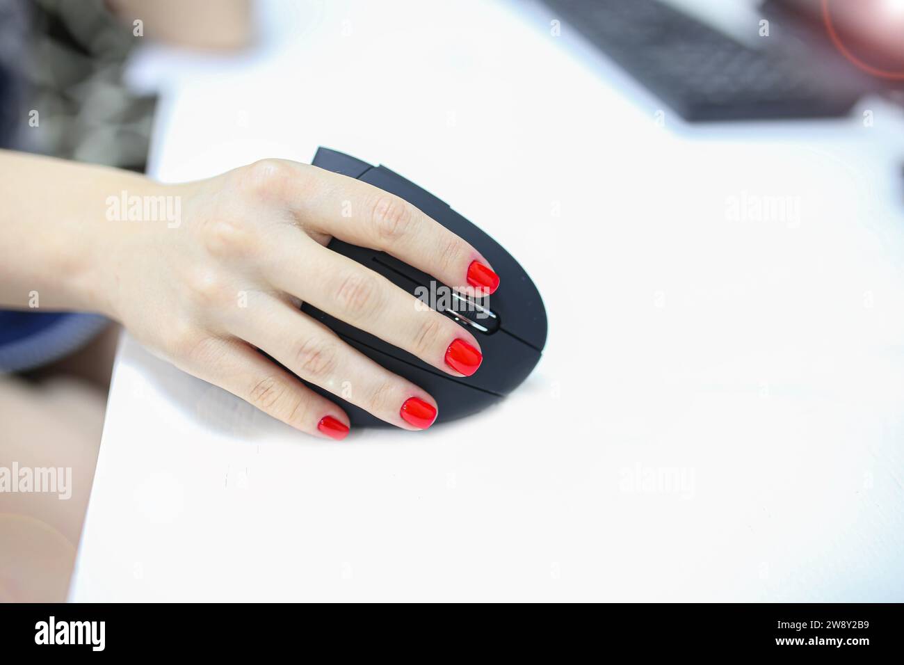 Girls hand uses vertical hi-res stock photography and images - Alamy