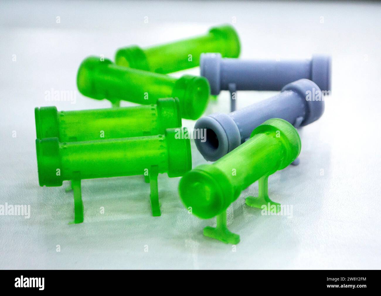 Abstract art object printed on 3D printer from photopolymer. SLA. Model ...