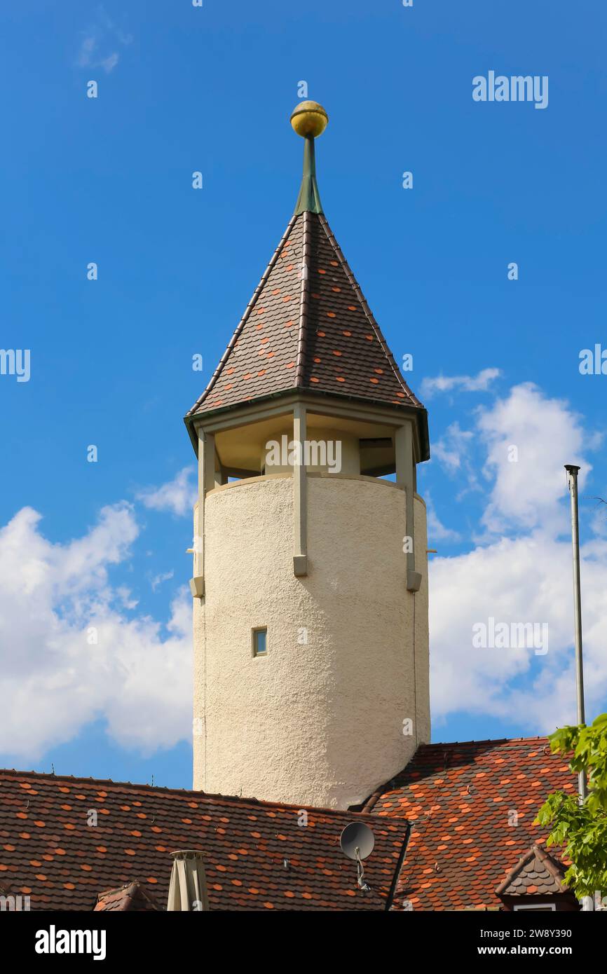 Teck Castle with hiking home of the Swabian Alb Association, hilltop ...