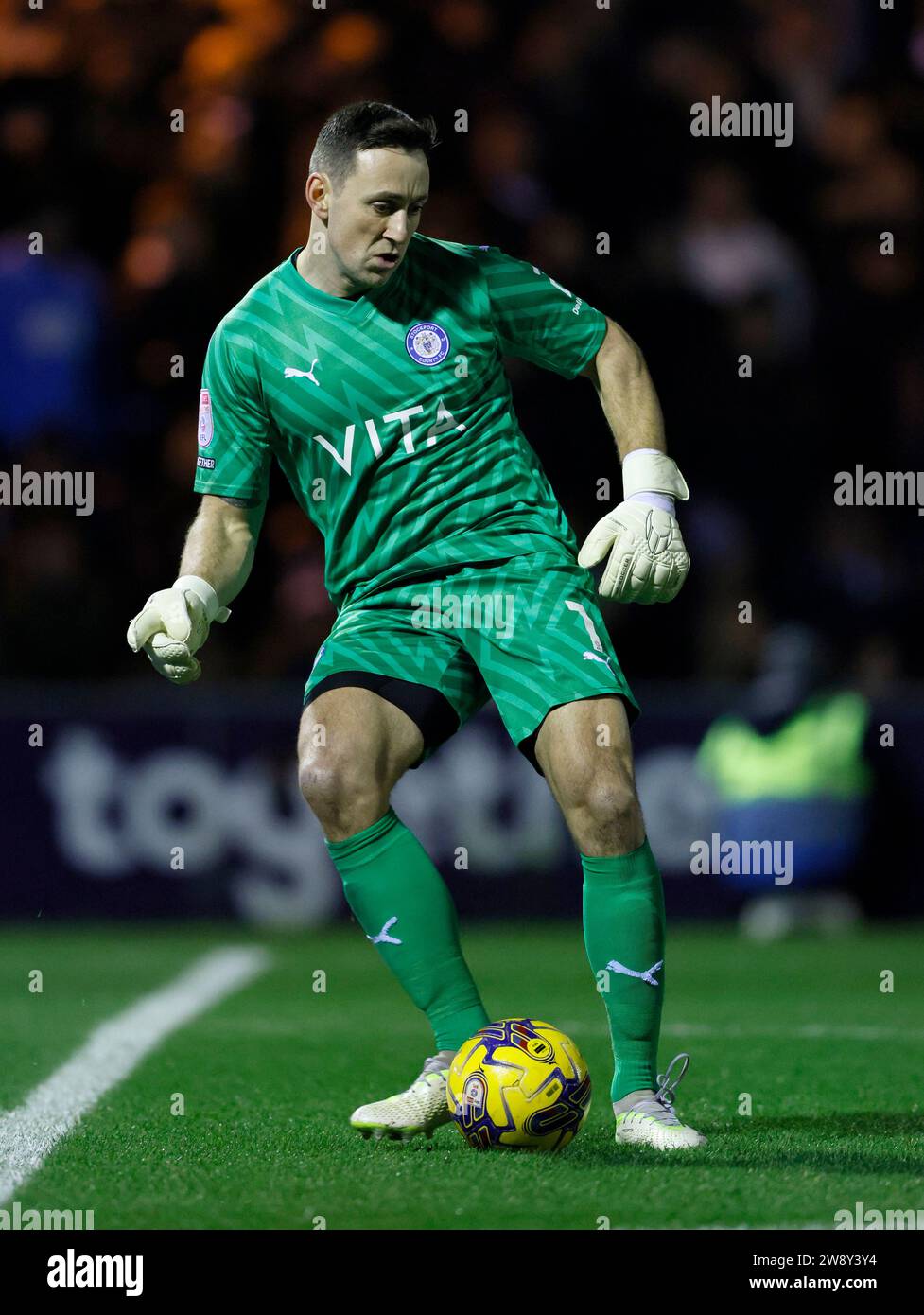 Stockport County's Ben Hinchiffe in action during the Sky Bet League ...