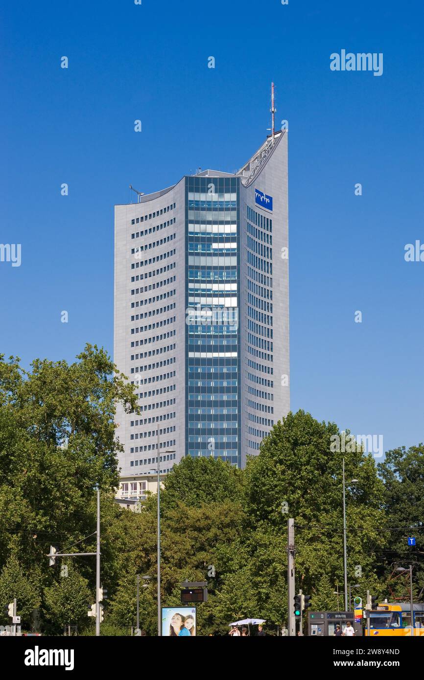 Leipzig City Tower Block Stock Photo - Alamy