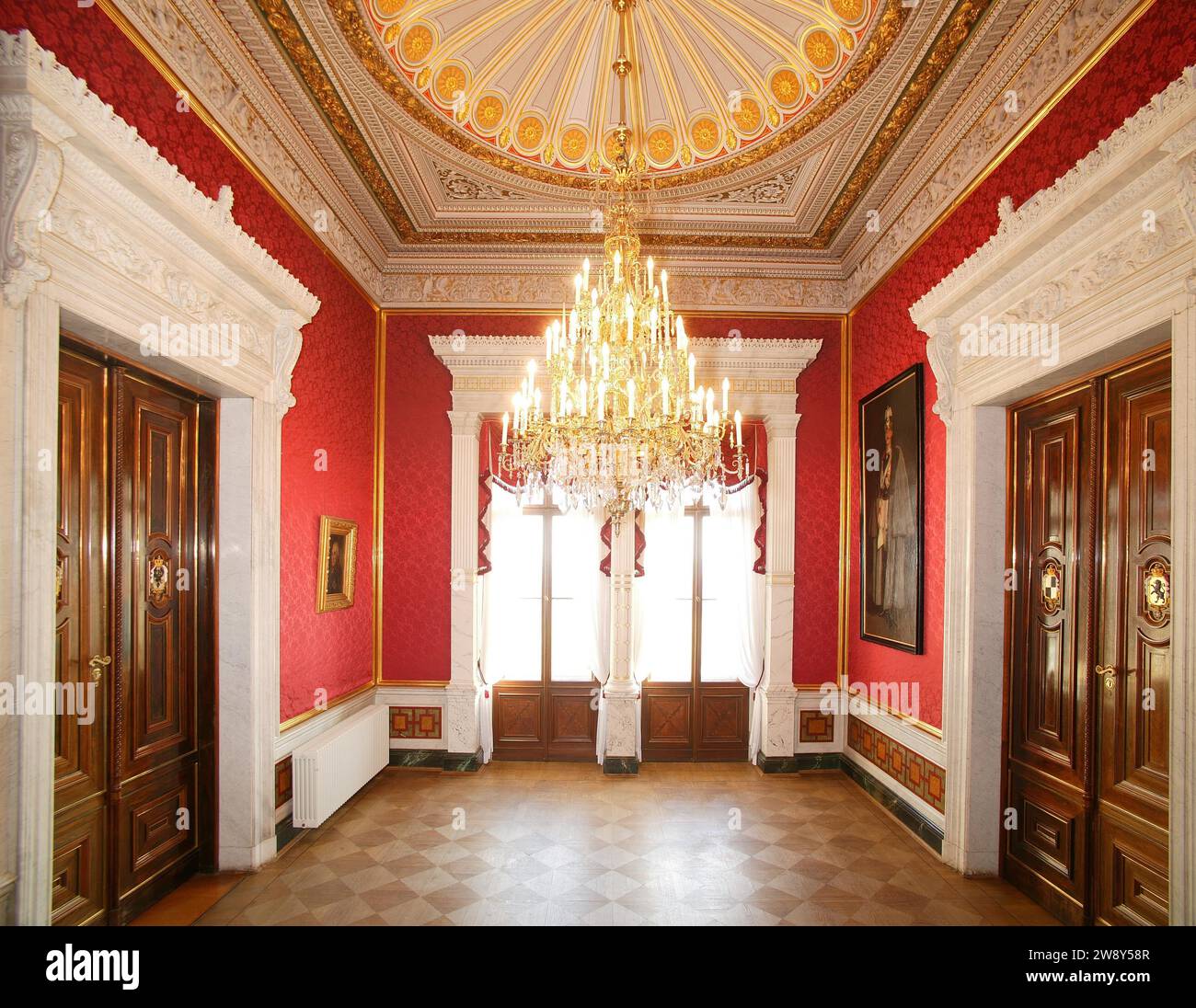 Albrechtsberg Palace, interior views Stock Photo - Alamy