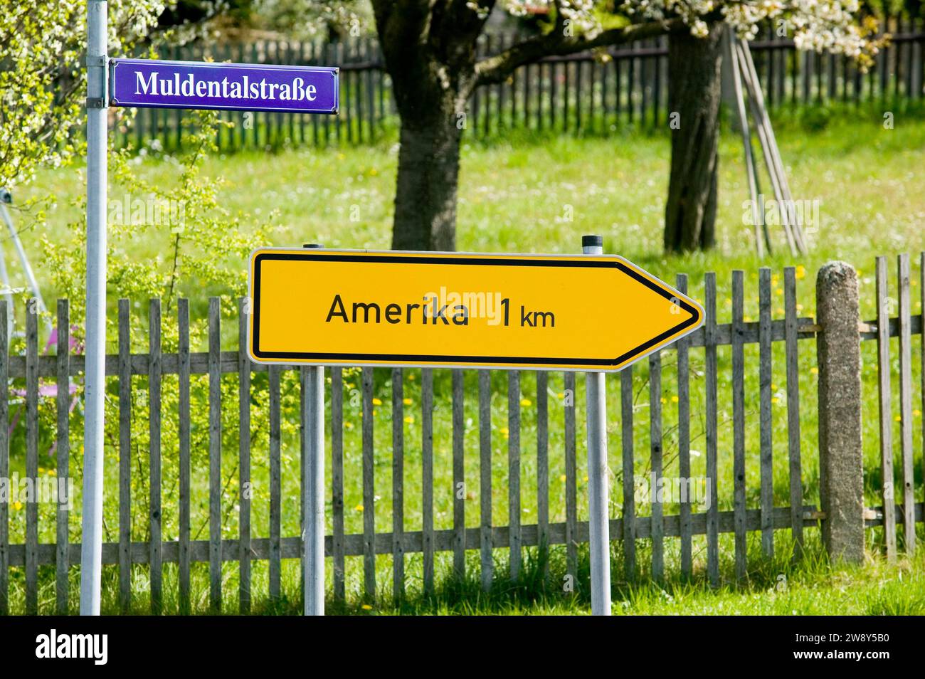 Place name sign America Stock Photo - Alamy