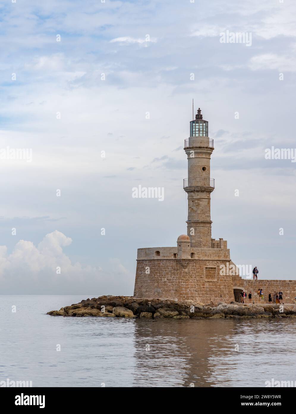 A picture of the Lighthouse of Chania Stock Photo - Alamy