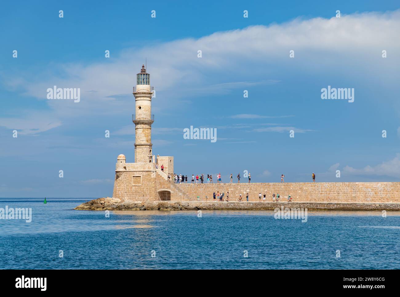 A picture of the Lighthouse of Chania Stock Photo - Alamy