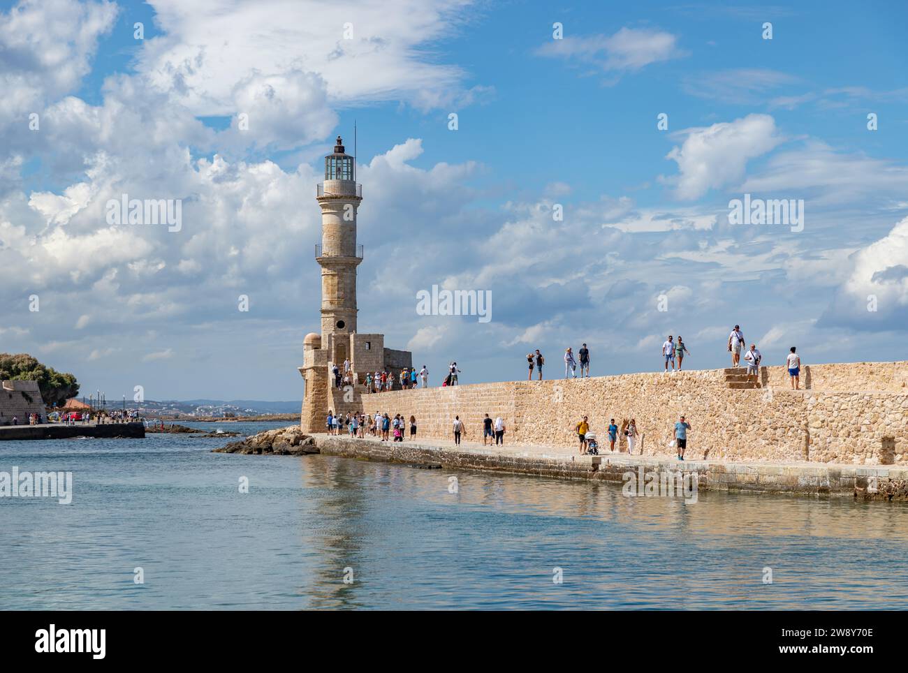A picture of the Lighthouse of Chania Stock Photo - Alamy