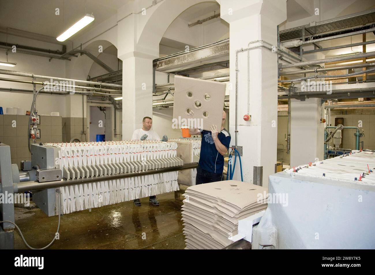 Porcelain mass production Stock Photo - Alamy