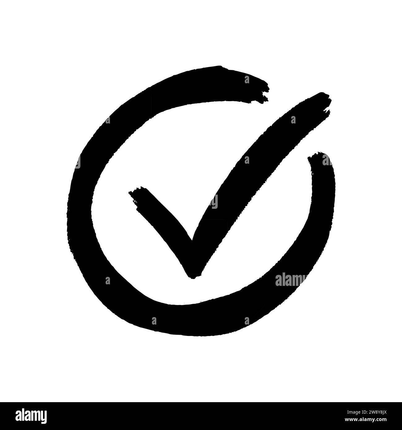 hand drawn check mark icon. Vector illustration Stock Vector Image ...