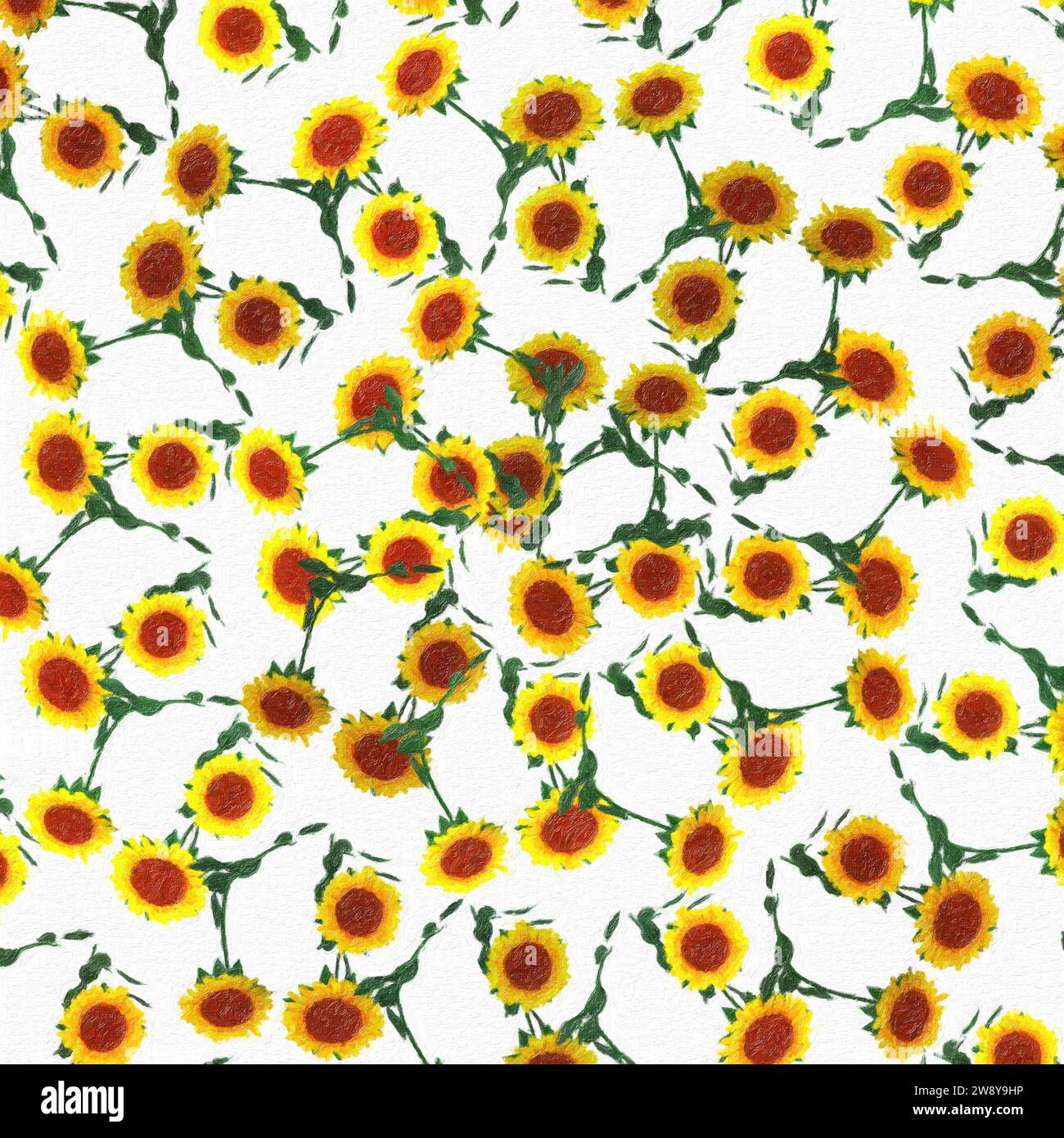 background with sunflowers on canva background watercolor flower ...
