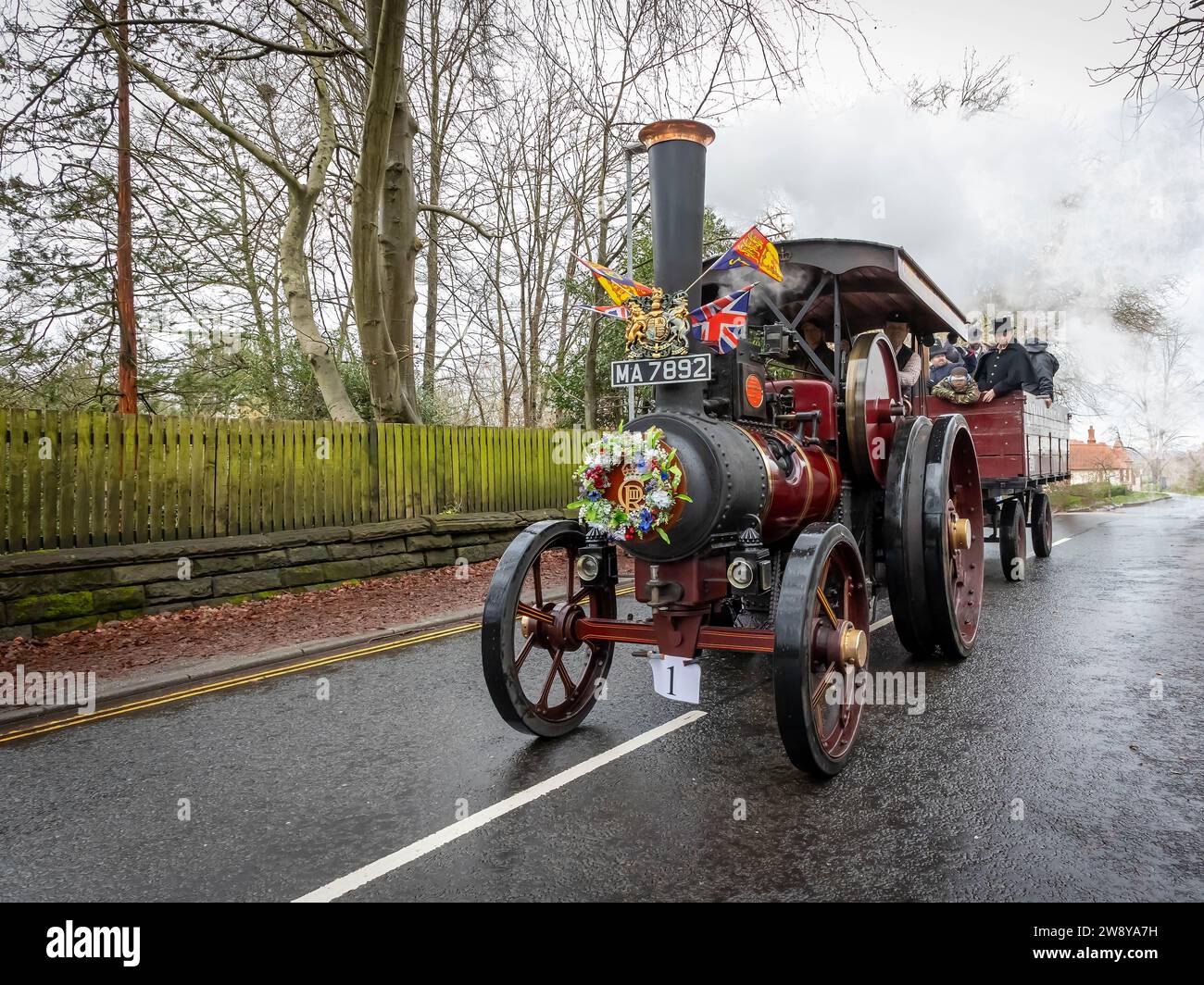Lymm Dickensian Day 2023. People dressed in Dickensian costume; stalls ...