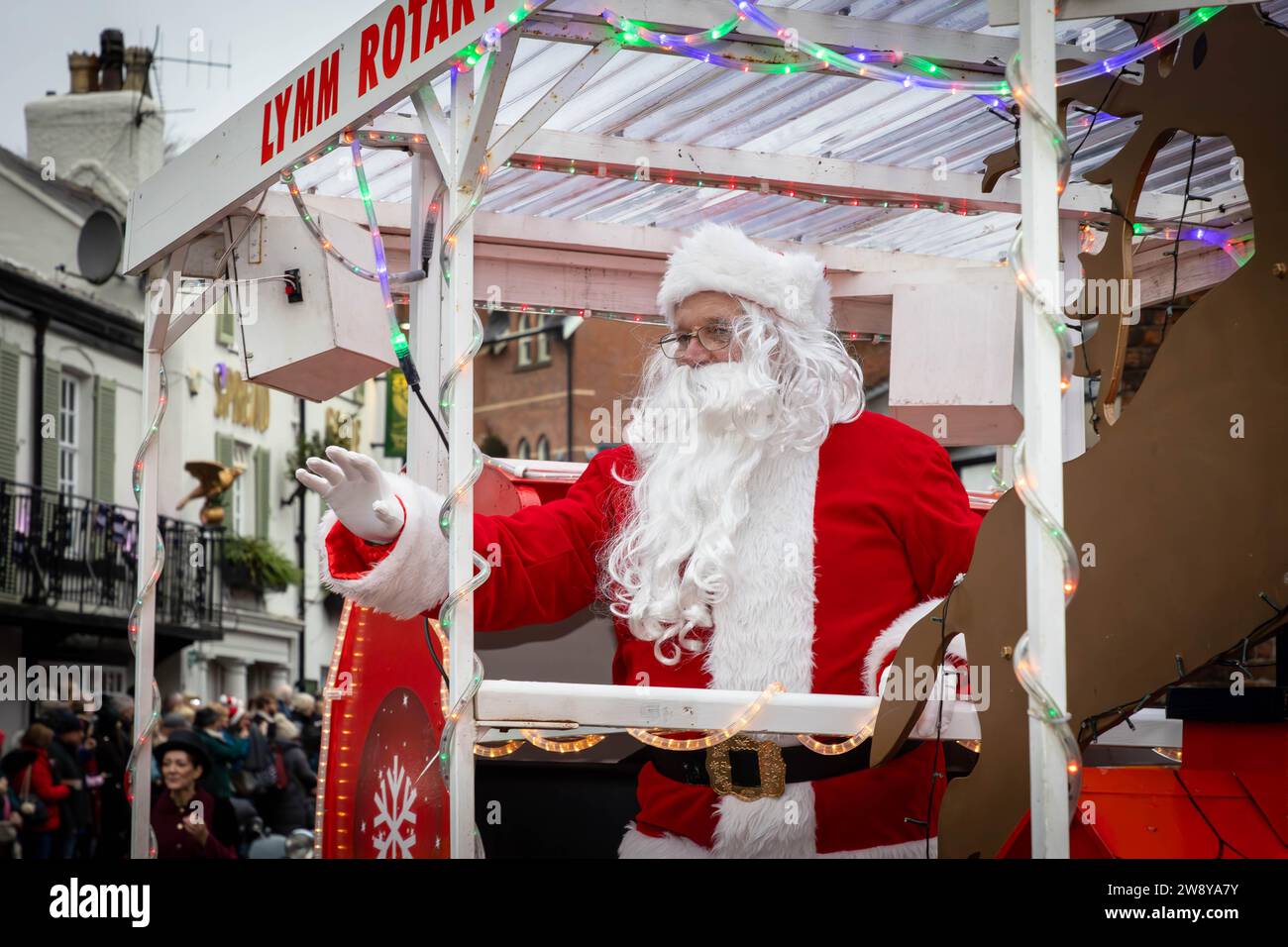 Lymm Dickensian Day 2023. Lymm Rotary Club sent Santa to see the kids ...