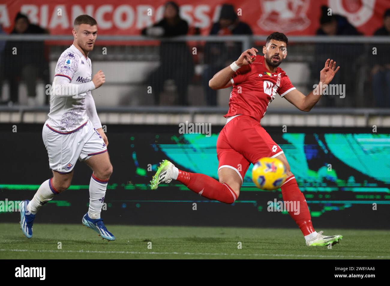 Monza, Italy. 22nd Dec, 2023. Pablo Mari of AC Monza passes the ball ...