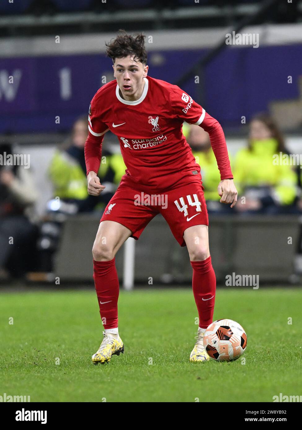 BRUSSELS - Luke Chambers of Liverpool FC during the UEFA Europa League ...