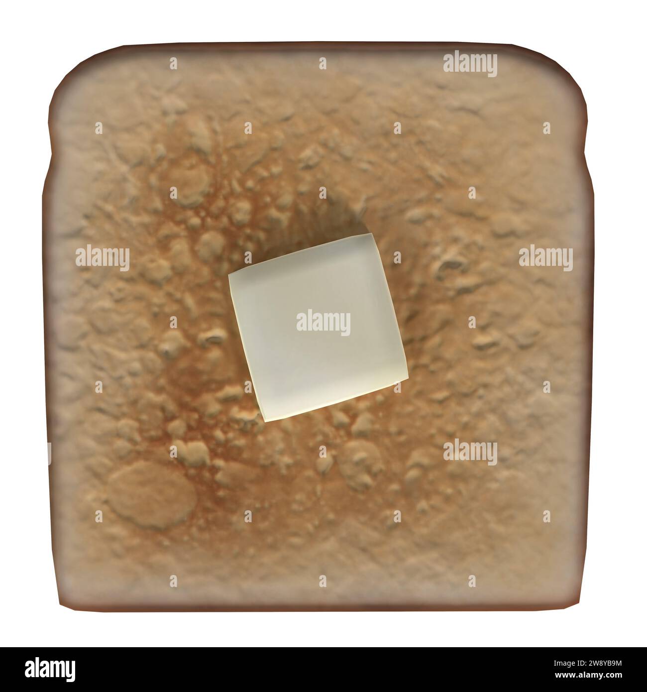 Butter toast isolated on Cut Out Stock Images & Pictures - Alamy