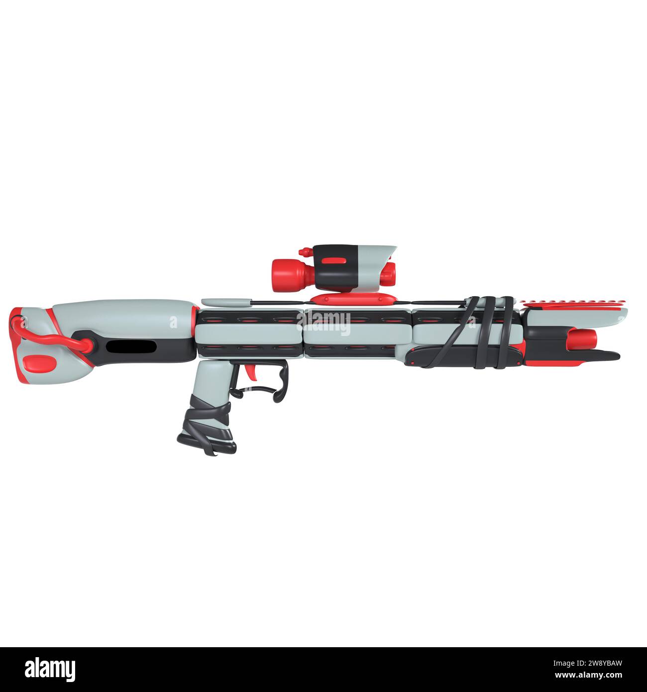 Electric Rifle isolated on white background Stock Photo - Alamy