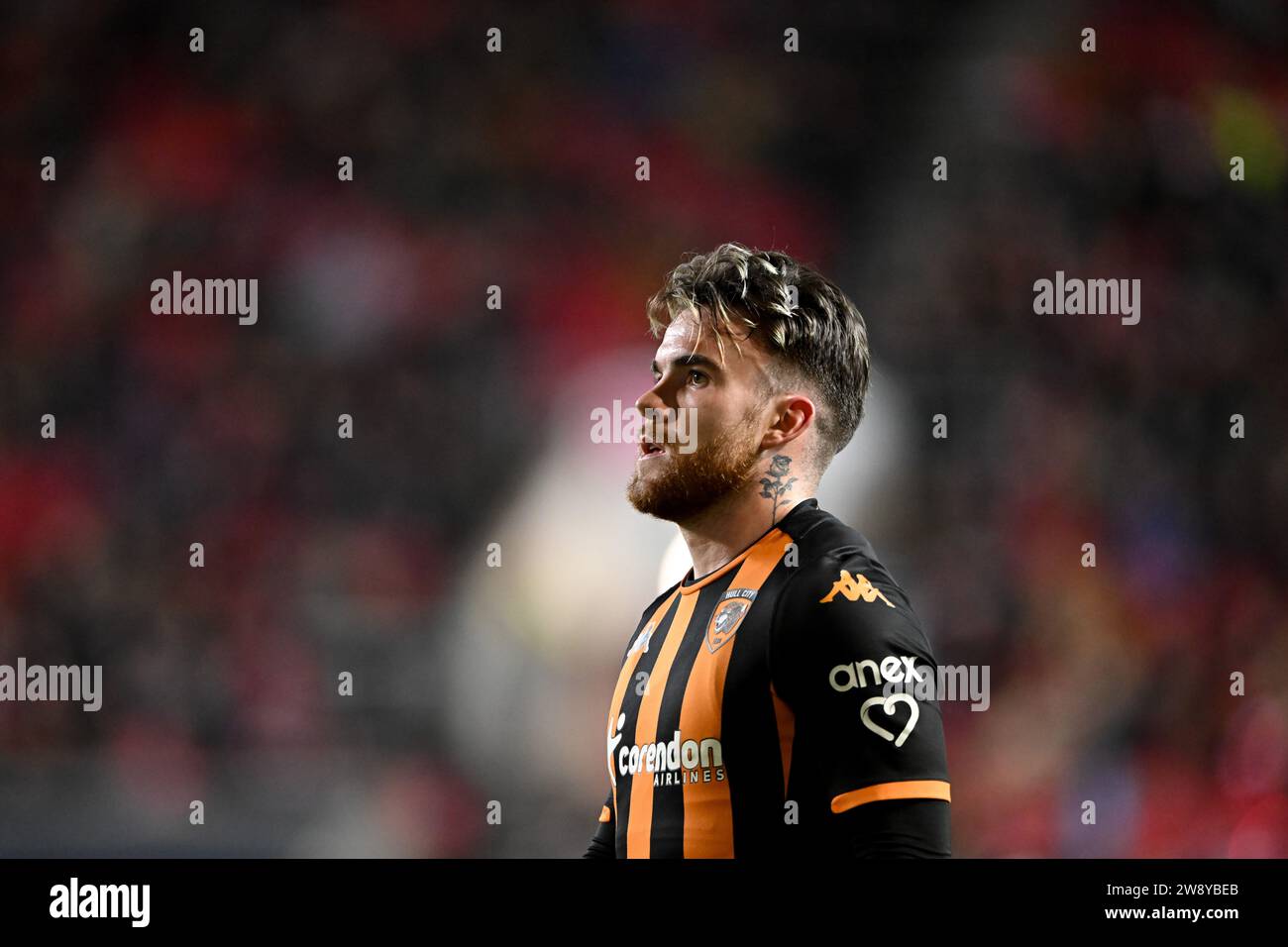 Aaron Connolly #44 of Hull City during the Sky Bet Championship match ...