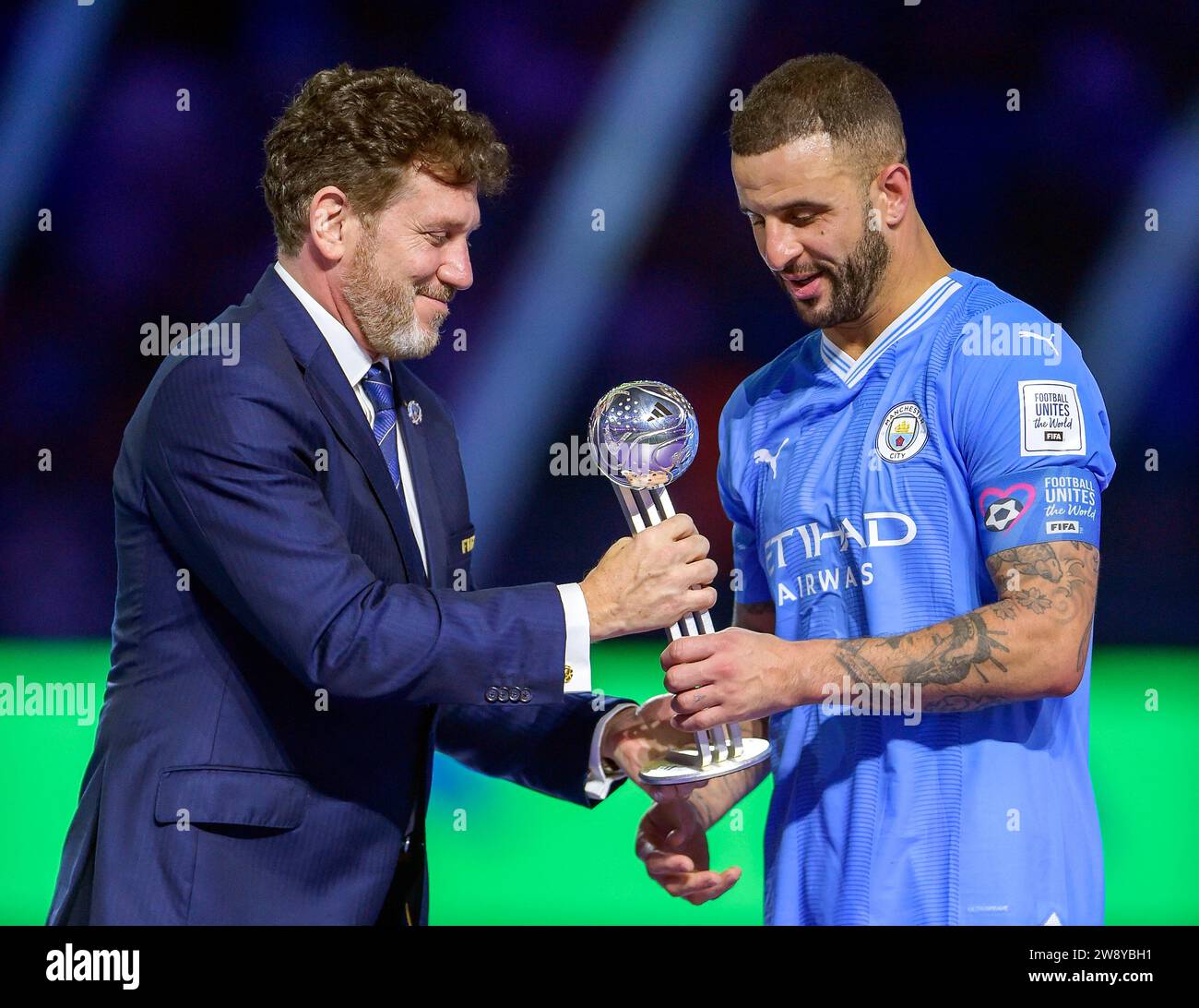Manchester City's Kyle Walker after they win the FIFA Club World Cup ...