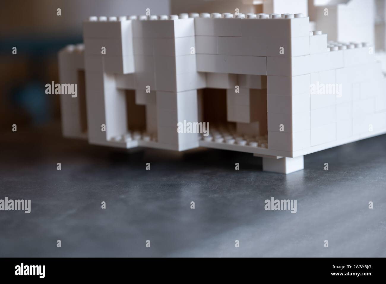 modern house model made of blocks represents modern house structure as ...