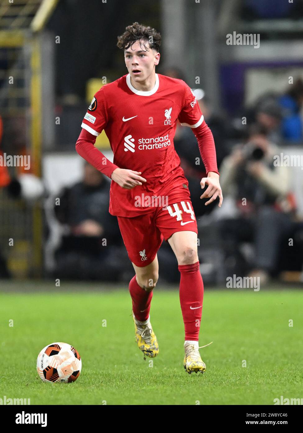 BRUSSELS - Luke Chambers of Liverpool FC during the UEFA Europa League ...