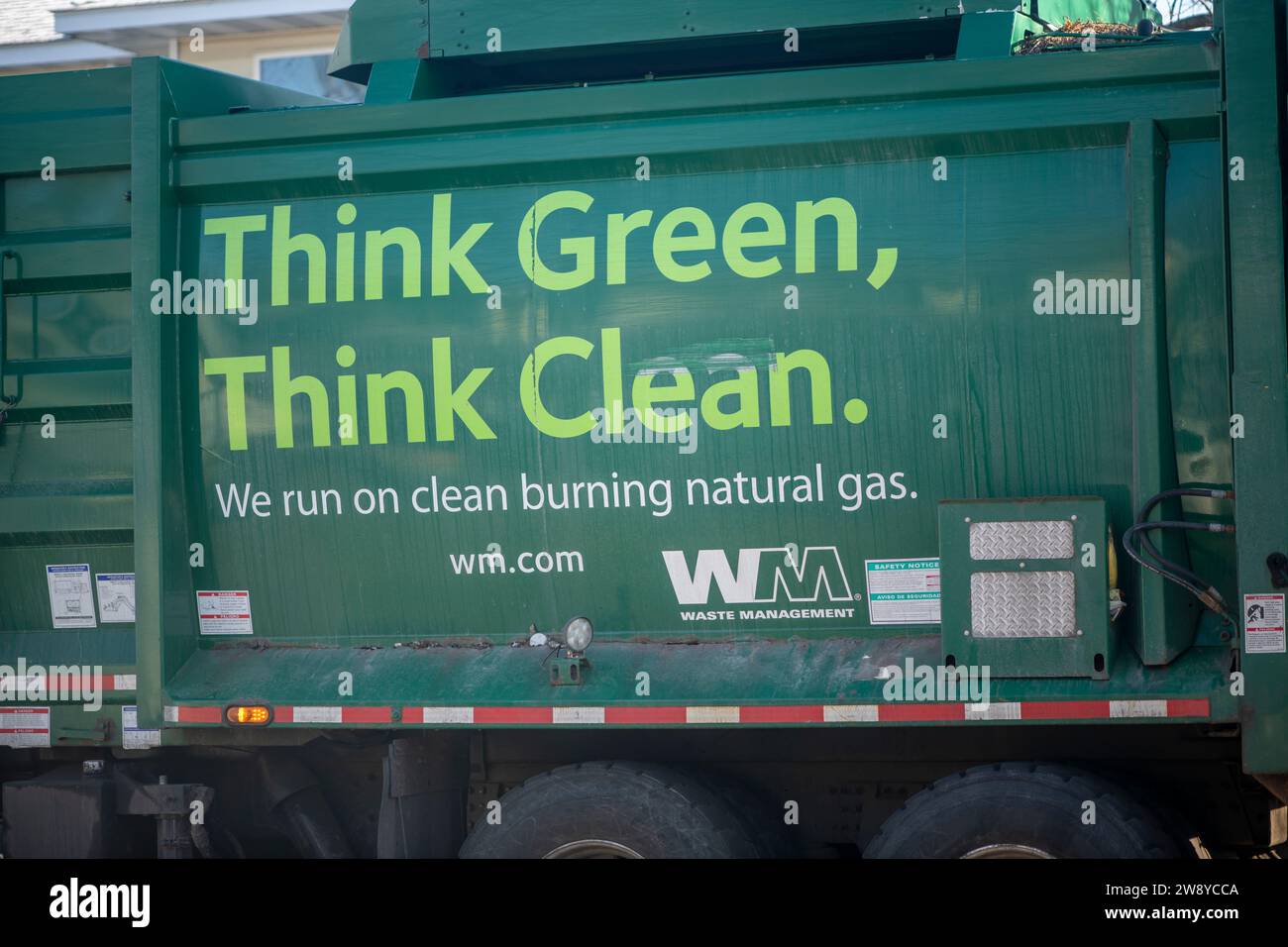 Vadnais Heights, Minnesota. Waste management green garbage hauling ...