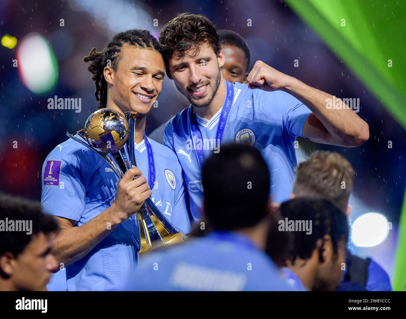 Manchester City's Nathan Ake and Ruben Dias after winning the FIFA Club ...