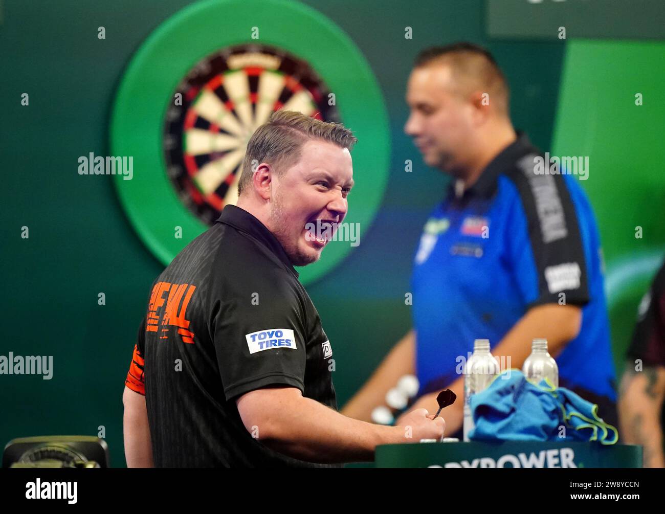 Martin Schindler celebrates after beating Jermaine Wattimena (not ...