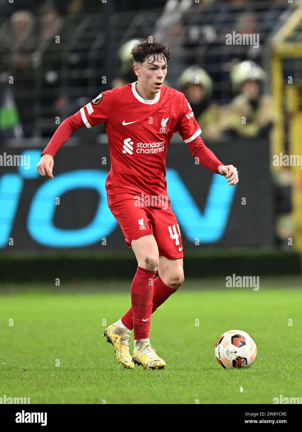BRUSSELS - Luke Chambers of Liverpool FC during the UEFA Europa League ...