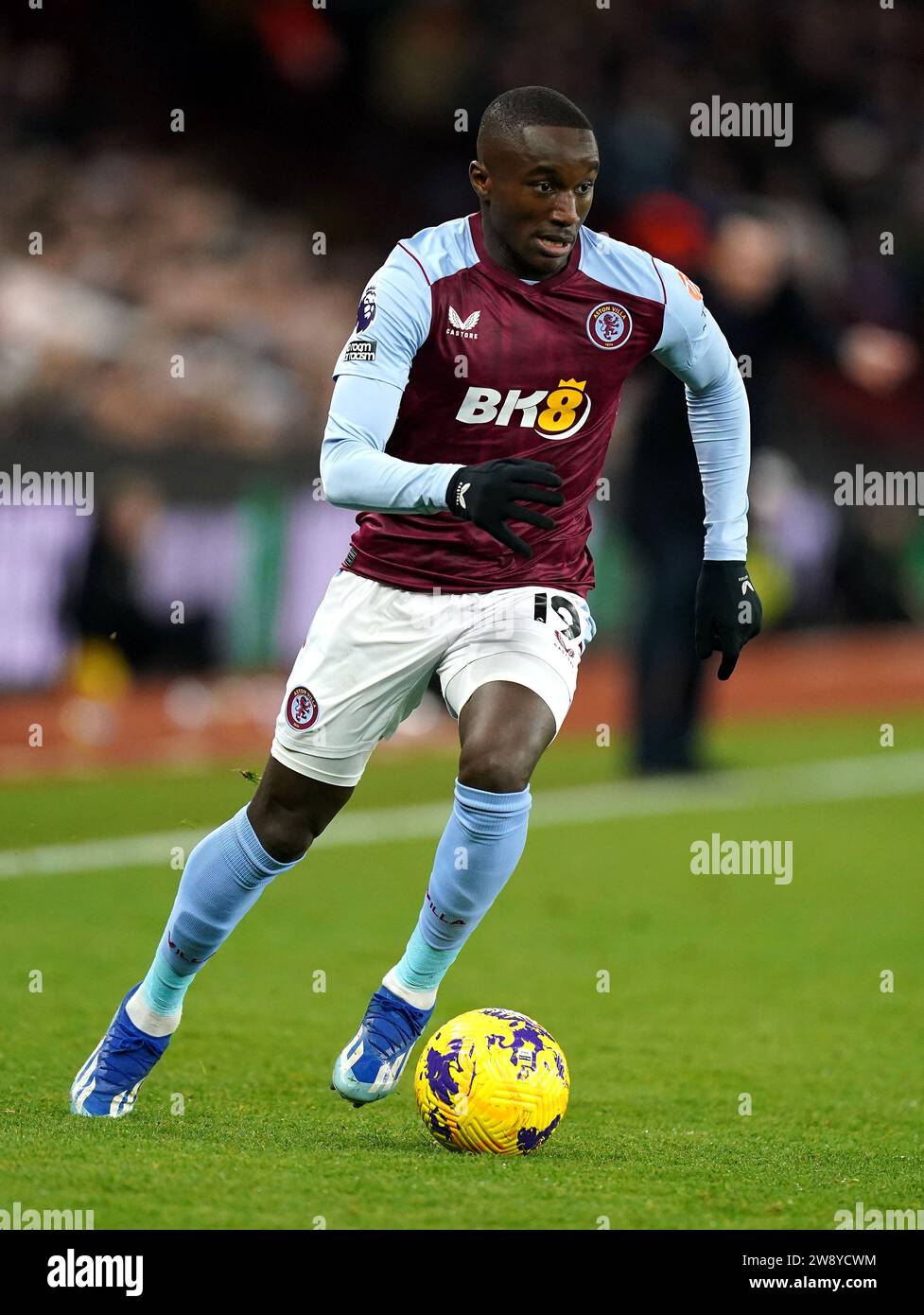 Aston Villa's Moussa Diaby during the Premier League match at Villa ...