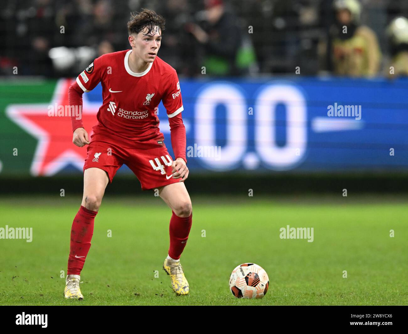 BRUSSELS - Luke Chambers of Liverpool FC during the UEFA Europa League ...