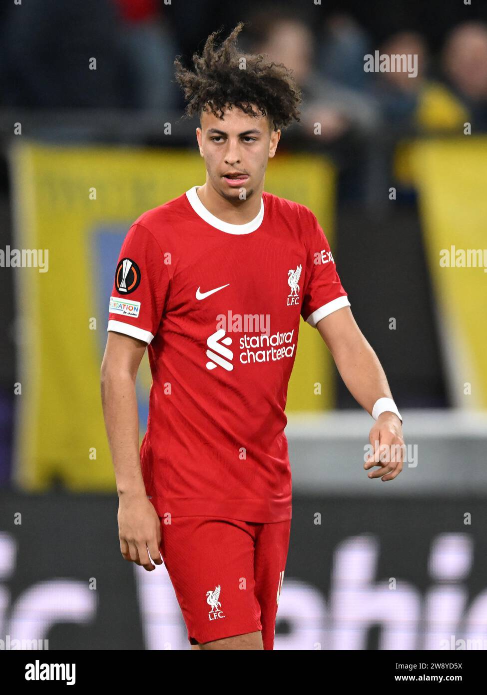 BRUSSELS - Kaide Gordon of Liverpool FC during the UEFA Europa League ...